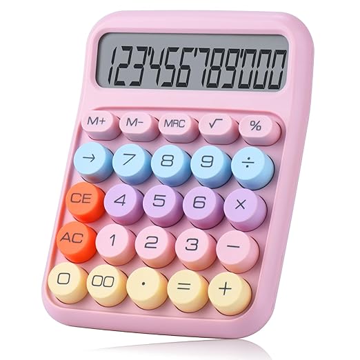Colorful Candy Calculator | 12-Digit Large LCD Display with Sugar Cube ...